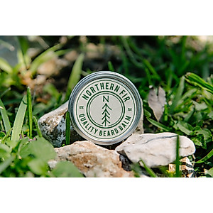 Northern Fir Beard Balm - All Natural Leave In Conditioner with Vitamin E & Essential Oils For Coarse & Rogue Hair - Promotes Healthy Beard Growth for Men – 2 oz