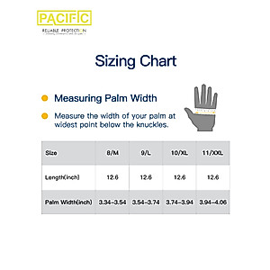 PACIFIC PPE Chemical Resistant Gloves, Heavy Duty Industrial Rubber Gloves, Resist Acid, Alkali and Oil, 12.6", Large