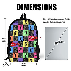 gkvuwhi Anime Backpack, Student School Bags Cute American Cartoon College School Large Capacity Durable Water Proof for Women Men Travel Bag