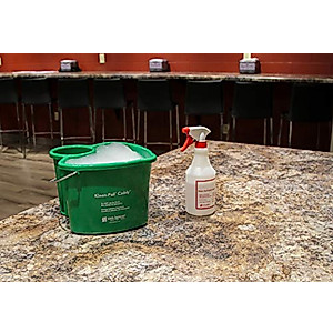 San Jamar KP500 Kleen-Pail Commercial Cleaning Caddy System, Green
