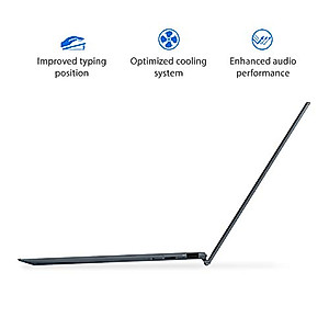 ASUS ZenBook 14 Ultra-Slim Laptop 14” Full HD NanoEdge Bezel Display, AMD Ryzen 5 5500U CPU, Radeon R5 Graphics, 8GB RAM, 512GB PCIe SSD, NumberPad, Windows 10 Home, Pine Grey, UM425UA-ES51