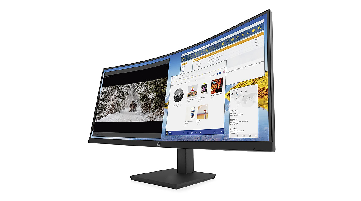 HP M34d 34-Inch Curved Monitor WQHD 1440p Ultrawide 100Hz