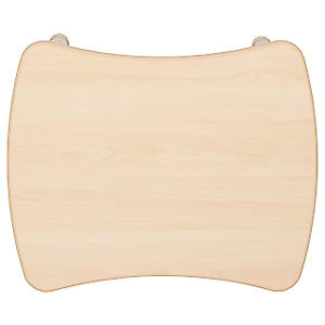 EMMA + OLIVER 21.875" W x 26.625" L Rectangle Natural Plastic Activity Table Set with 2 Chairs