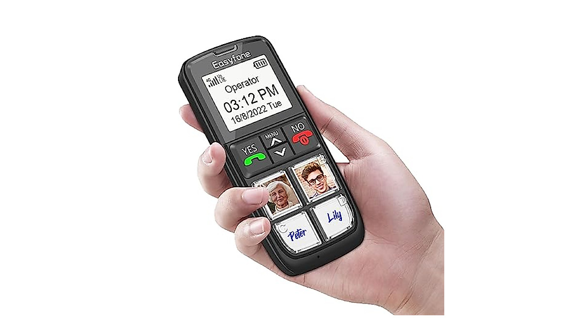 Easyfone T6 4G: Simple Picture Button Phone for Seniors & Kids