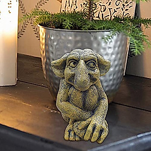 Troll Statues Home Decor, Gargoyle Statues, Cast Stone Trolls, Gothic Sculpture Home Garden Art Decorations, Exquisite Stone Statues for Indoor Outdoor