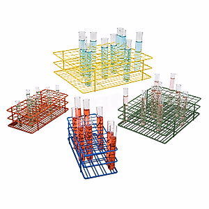 SP Bel-Art Poxygrid Test Tube Rack; For 13-16mm Tubes, 108 Places, Green (F18759-0000)