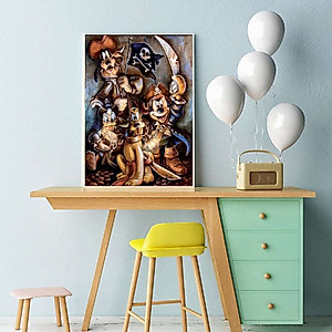 BOGVIAP Cartoon Diamond Painting,Cartoon Diamond Painting Kits for Adults,DIY Cartoon Full Drill Gem Art Craft,Perfect for Relaxing Parents-Children Interaction Gift Home Decoration 12×16inch