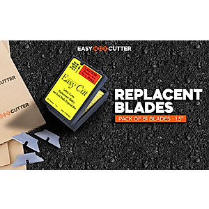 Easy Box Cutter Standard Replacement Blades, 81 Count - Utility Knife Blade, Box Cutter Blades, Standard, Premium Carbon Steel, Extended Durability