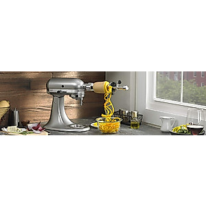 KitchenAid DRTVICE6 Combo Package Spiralizer KSM1APC Flex Edge Beater KFE5T Stand Mixer Attachment Recipe Book