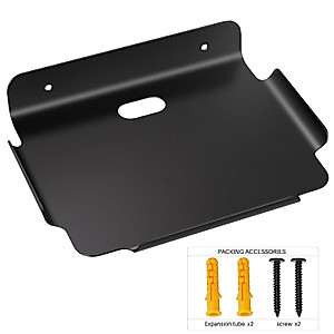 aplslpa 8" Floating Shelves for Wall, Metal Wall Shelf for Wall Storage, for Smart Home, Speakers, Internet Router, Security Camera - for Bedroom, Bathroom, and Living Room (Black)