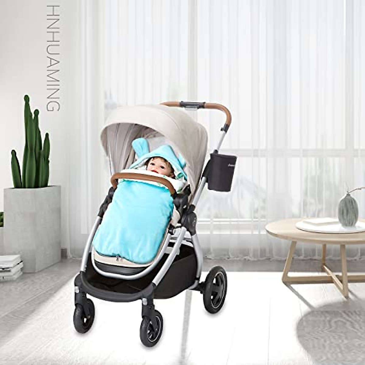 Crib Sheet Set Jersey Cotton,3 in-1 Warm Cozy Bunting Bag Stroller Blanket Carrier Canopy for Infant Car Seat