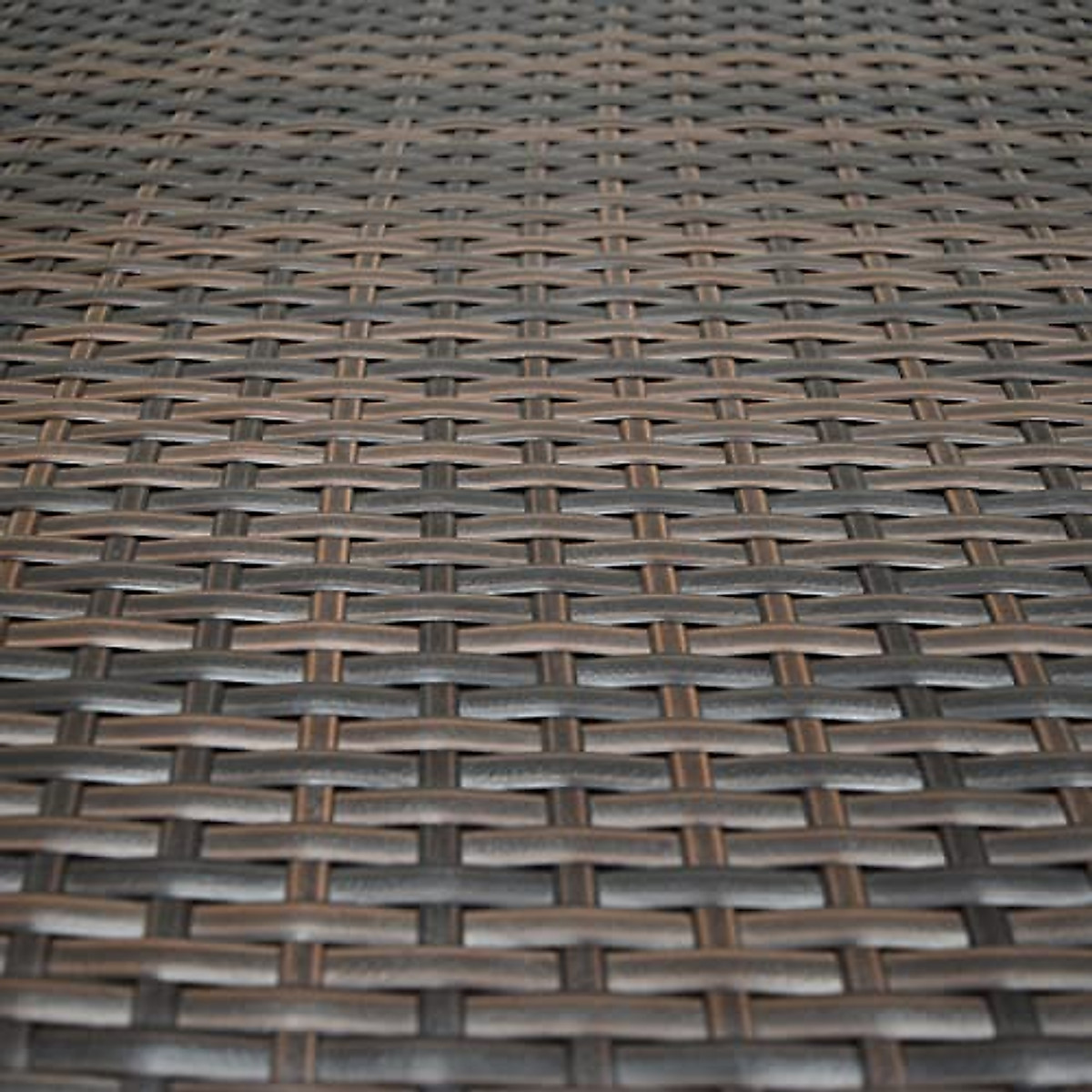 Oakland Living 52 BN Brown Indoor and Outdoor Foldable Wicker Metal Frame and Adjustable Clamps Balcony Table