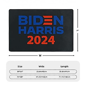 Joe Biden 2024 Carpet Non-Slip Doormat Flannel Floor Mat for Office 36 X 24 in & 72 X 48 in