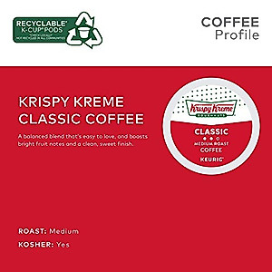 Krispy Kreme Classic, Single-Serve Keurig K-Cup Pods, Medium Roast Coffee, 96 Count