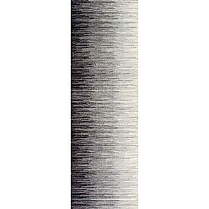 nuLOOM Lexie Ombre Runner Rug, 2' 6" x 6', Black