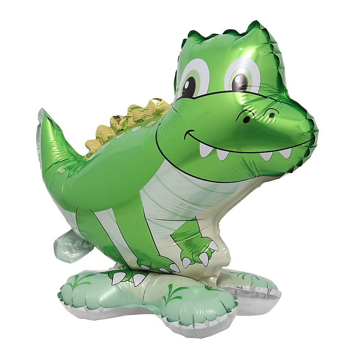 Selfstand 3D Animal Fox Koala Lion Elephant Panda Cow Rabbit dinosaur Triceratops Stegosaurus Baby shower Ball Foil Balloons Birthday Party Baby Shower Decorations Kids Toys (Base Crocodile)