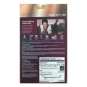 Philips Soft White A19 LED 60W Equivalent Dimmable WiZ Connected Smart Light Bulb 4 Pack