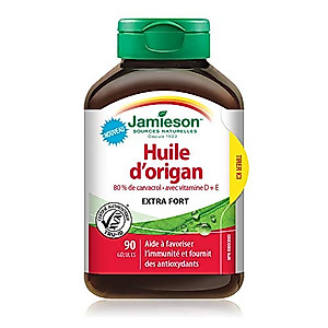 Jamieson Oregano Oil with Vitamin D and Vitamin E, 90 SOFTGELS