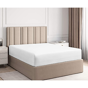 HR Decor Hotel Quality 1000Tc Egyptian Cotton 8 Piece(1PcDuvet Cover+1Pc Flat Sheet + 1Pc Fitted Sheet 24" Deep + 2Pc Pillow Cases +2Pc Pillow Sham) Bedding Set Twin White