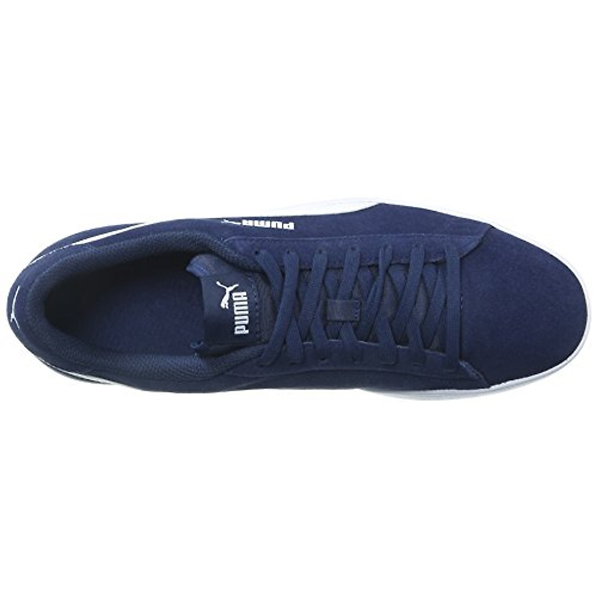 PUMA Mens Smash V2 Sneaker, Peacoat-PUMA Mens White, 9.5