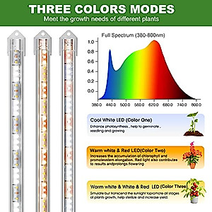 Kullsinss LED Grow Light Strips, 240 LEDs Full Spectrum Grow Lights for Indoor Plants with Auto ON/Off Timer, 10 Dimmable Levels, Plant Growing Lamps for Greenhouse Shelves Seed Starting