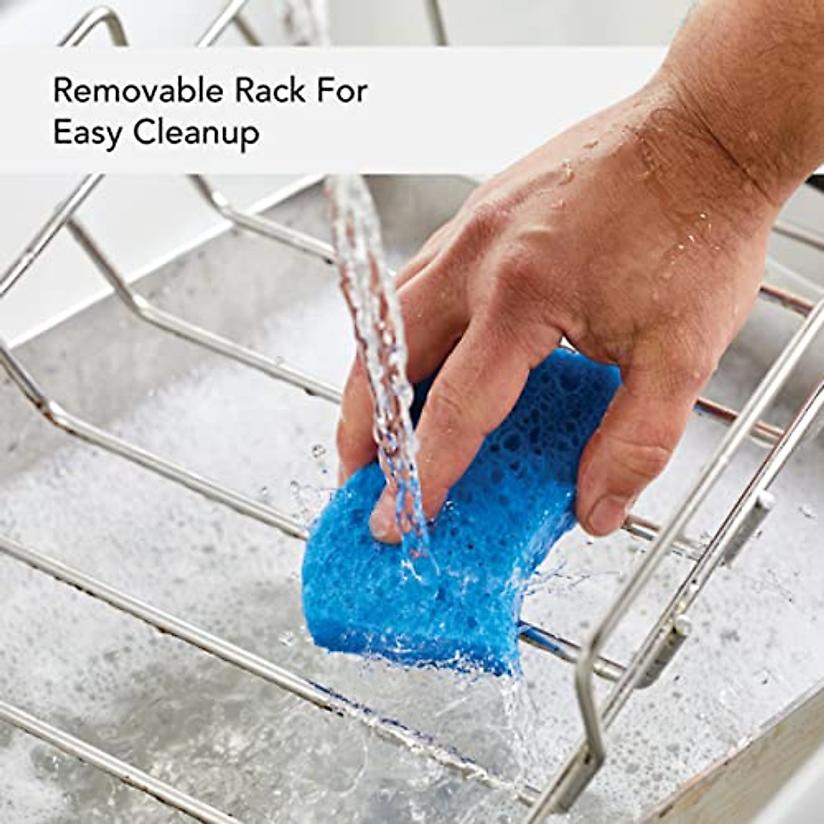 KitchenAid 5-Ply Clad Roasting Pan/Roaster with Removable Rack, 15 Inch x 11.5 Inch, Polished Stainless Steel