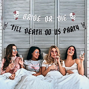 Bride or Die Bachelorette Party Decorations, Till Death Do Us Party Party Decorations, 2 banner bundle, 35 pieces