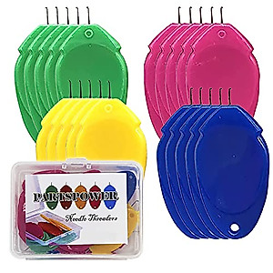 20 Packs Needle Sewing Threader Tools for Hand Sewing Machine Singer Brother Janome Varmax, Universal Plastic Sewing Threaders Hook Tool for Sewing Machine Supplies for Embroidery Needlework