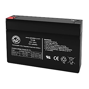 AJC Battery Compatible with Duracell DURA6-1.3F 6V 1.3Ah Sealed Lead Acid Battery
