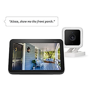 Echo Show 8 (2nd Gen, 2021 release) | HD smart display with Alexa and 13 MP camera | Charcoal | with Wyze Cam V3 bundle