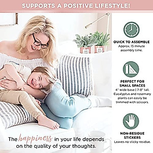 KOYAIRE 3 Motivational Faux Plants for Desk - Rose Gold Decor for Office - Small Home Office Accessories - Desk Decorations - Pink Office Gifts