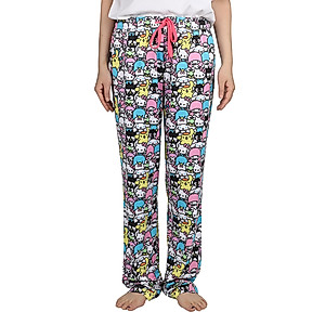 Hello Kitty and Friends Women's Chibi Character AOP Lounge Pajama Pants (Medium) Multicoloured