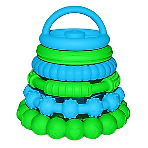 Stacking Silicone Stacking Toy – Premium Stacking Toys for Teething – Interactive and Fun Baby Stacking Toys Made of Soft Silicone – Teeth Soothing 6-12 Month Toys Developmental
