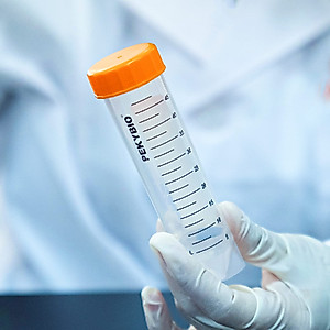 PEKYBIO 50ml Centrifuge Tubes Self-Standing Sterile Plastic Graduated Test Tube with Screw Cap, Pack of 25