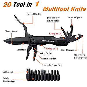 Folding Pocket Knife for Dad, Gifts for Dad from Daughter Son, Father's Day Gifts for Dad, Birthday Gifts for Dad, Christmas Gifts for Dad, Best Dad Ever Knife for Camping Fishing Hiking Hunting