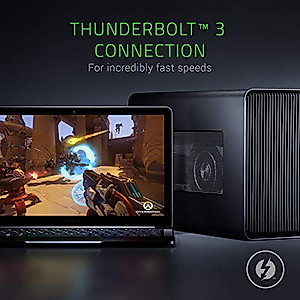 Razer Core X Aluminum External GPU Enclosure (eGPU): Compatible with Windows & MacOS Thunderbolt 3 Laptops, NVIDIA/AMD PCIe Support, 650W PSU, Classic Black