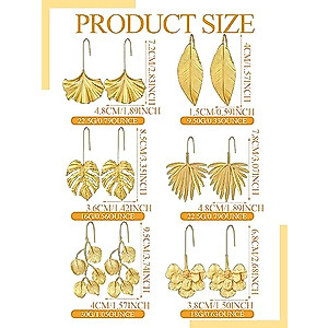 Glenmal 6 Pair Gold Threader Dangle Earrings Long Chain Threader Statement Drop Dangle Earrings Jewelry for Women(Stylish Style)