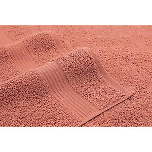 American Veteran Towel, Hand Towels for Bathroom, 4 Piece Hand Towel Sets Clearance Prime, 16 inch 28 inch 100% Turkish Cotton Face Hand Towels, Bathroom Set of 4, Coral Hand Towels