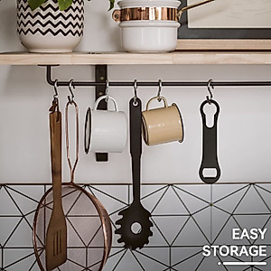 Prasacco 2 Pack Bottle Opener, Black V-Rod Bottle Opener Stainless Steel Bar Key for Bartenders Flat Metal Bar Speed Key Opener Dog Bone Wine Bottle Opener for Bartenders Home Kitchen