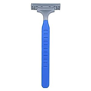 Amazon Basics Twin Blade Pivoting Disposable Razors with Rubber Grip, 32 Count, 1-Pack (Previously Solimo)