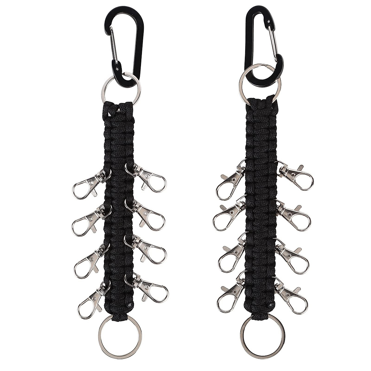 Clipband 2 PCS Black Cheer Bow Holder,Paracord Handmade Keychain for Cheerleading Teen Girls High School College Sports