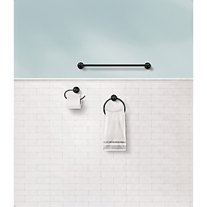 Moen DN8424BL Preston 24 Inch Towel Bar, Matte Black