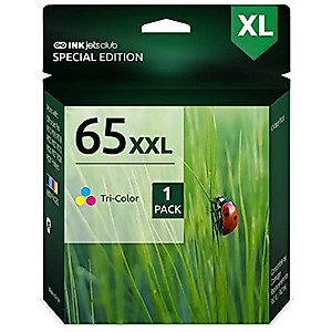 INKjetsclub Compatible Replacement for 65XL Ink Cartridge. Works with Envy 5052 5055 5000 5012 5020 5030 DeskJet 2600 2622 2652 3722 3755 AMP 100 Printers. Tri-Color