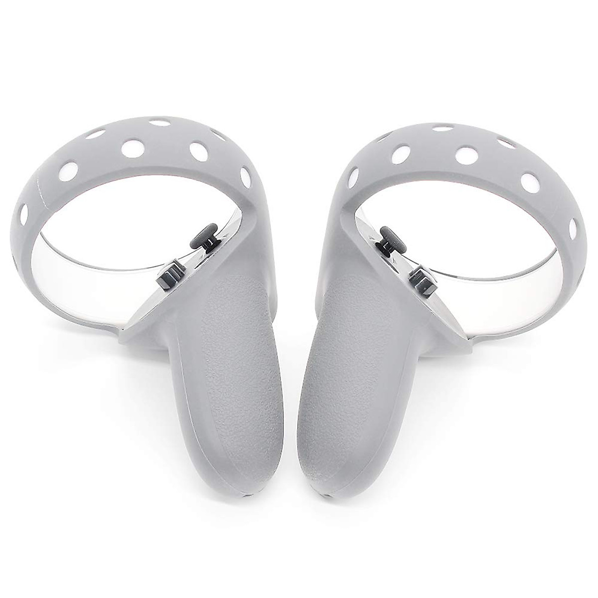 Professional Grip Cover for Oculus Quest 2 Touch Controller Grip Accessories, Anti-Collision Silicone Handle Protective Sleeve - 1 Pair (Grey)