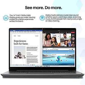 Lenovo 2023 Newest 14" FHD IdeaPad 3 Laptop, AMD Ryzen 7 5700U Processor Up to 4.3 GHz, 12GB RAM, 1TB SSD, AMD Radeon Graphics, Student & Business Laptop, Wi-Fi 6, Bluetooth, Gray, Windows 11 Home