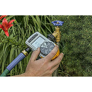 Solterra 28153 Single-Dial Two-Outlet Hose Timer, Gray