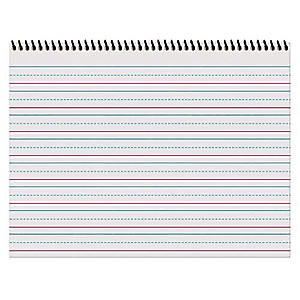 Pacon PAC2473 Multi-Sensory Raised Ruled Tablet, 5/8" Ruled, Spiral Bound