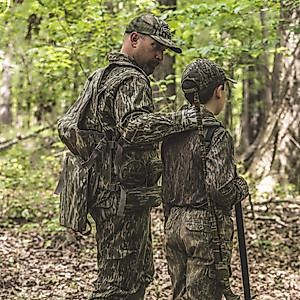 Mossy Oak Standard Men's Long Sleeve Camo Hunting Shirts Cotton Mill, Obsession, Medium