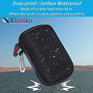 khanka Hard Travel Case for Anker 3-in-1 Fast Charging Charger with Built-in USB-C Cable/Anker 533 Power Bank/Anker Nano Power Bank,10000mAh Portable Charger (PD 30W max. Leistung),Case Only(Black)