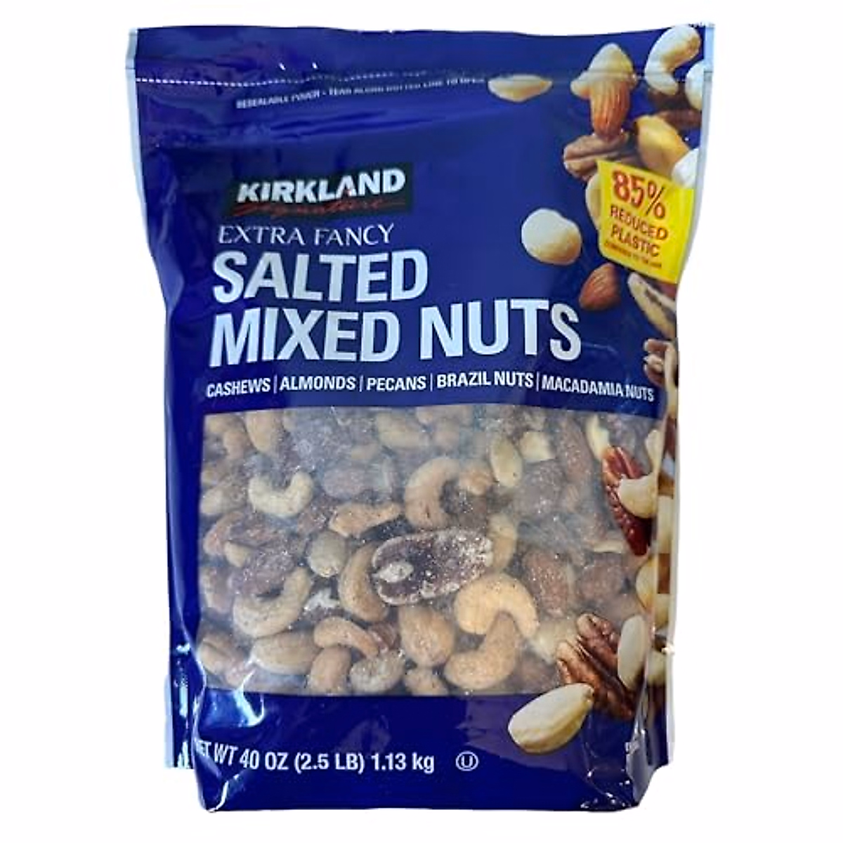 Kirkland Signature Extra Fancy Salted Mixed Nuts 2.5 lb (Pack of 4)